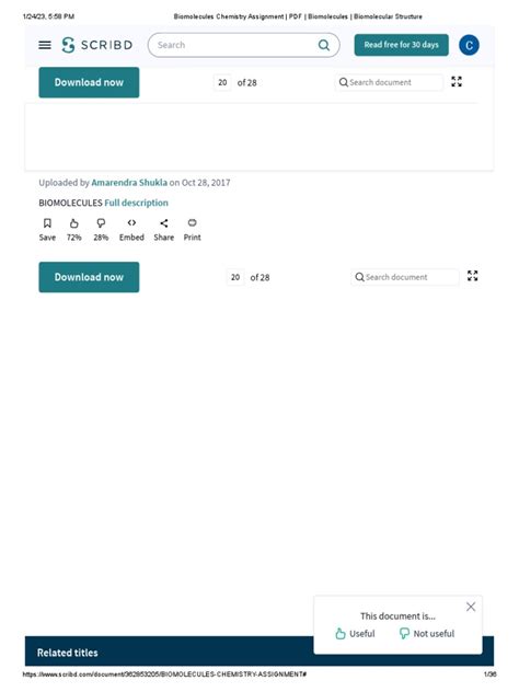 Biomolecules Chemistry Assignment Pdf Biomolecules Biomolecular Structure Pdf