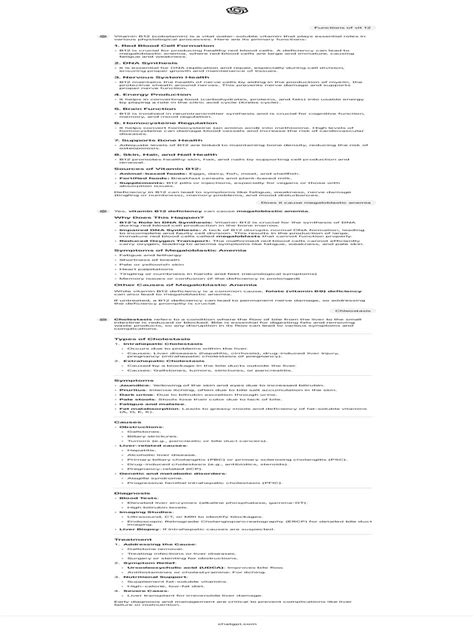 Vitamin B12 Functions Pdf