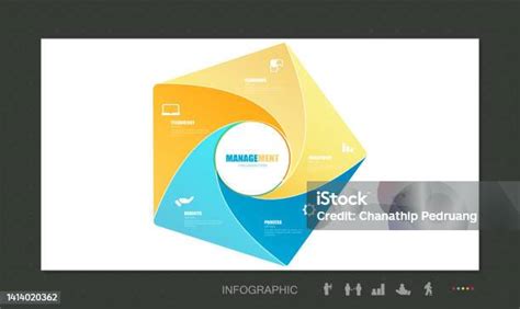 인포그래픽을 위한 벡터 오각형 요소 사이클 다이어그램 그래프 프리젠 테이션 및 차트에 대한 템플릿 5 가지 옵션 부품 단계 또는 프로세스가있는 비즈니스 개념 인포그래픽