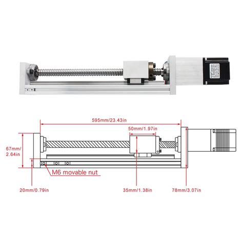 Buy Rattmmotor Zbx80 500mm Stroke Cnc Linear Stage Motion Actuator X Y Z Axis Linear Slide Rail