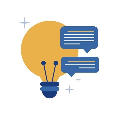 Premium Vector Light Bulb Inside A Chat Or Communication An Idea To Start Communication
