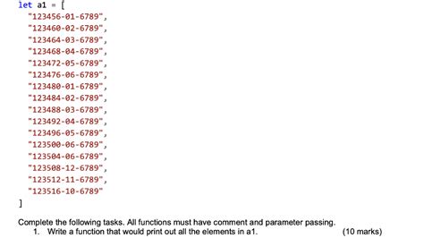 Solved Let A1 123456 01 6789 123460 02 6789