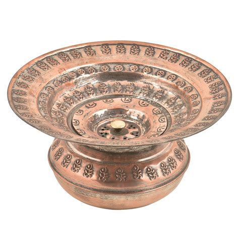 Copper Home Decor Spitoon Bowl With Lid