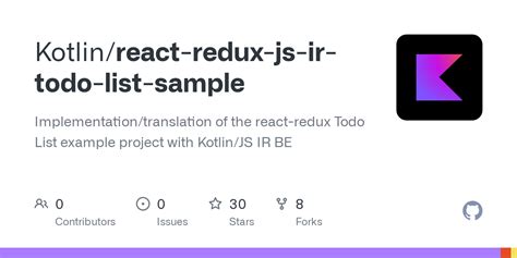 Github Kotlin React Redux Js Ir Todo List Sample Implementation Translation Of The React