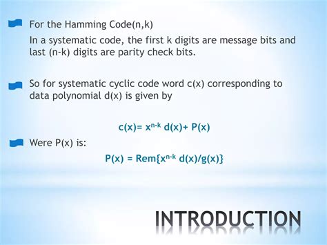 Cyclic Code Systematic PPT