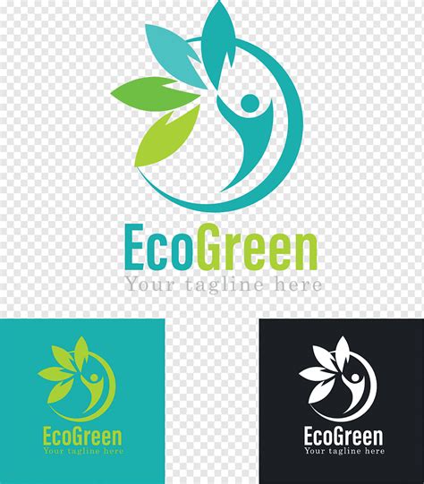 에코 그린 로고 잎 인간의 상징 Png Pngwing
