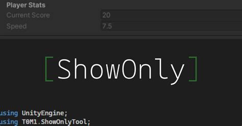 Showonly Attribute Utilities Tools Unity Asset Store