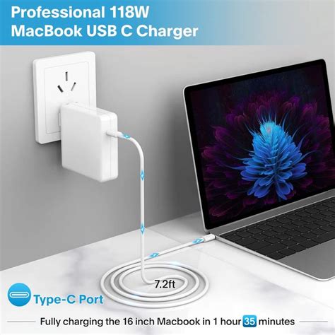 Mac Book Pro Charger W Usb C Fast Charger Power Adapter Compatible With Usb C Port Macbook