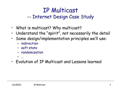 PPT IP Multicast Internet Design Case Study PowerPoint Presentation ID