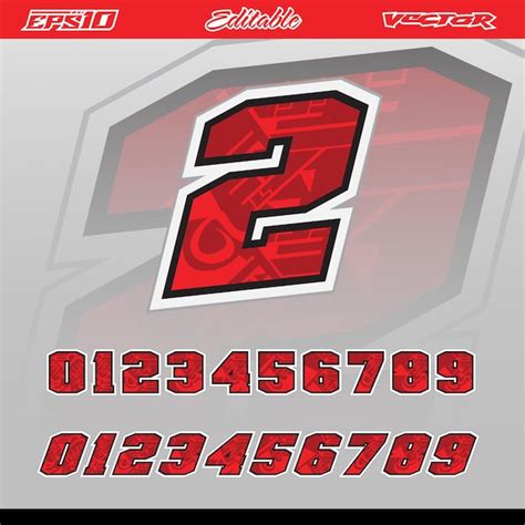 Premium Vector Automotive Racing Start Number Effect Design Vector Editable