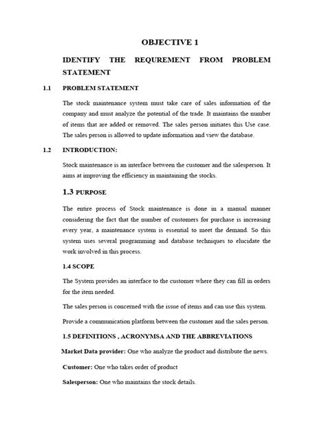 objective 1 pdf software development process use case