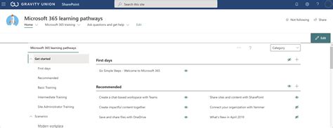 Kick Start Training With Microsoft 365 Learning Pathways Gravity Union