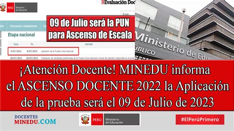 ¡atención Docente Minedu Informa El Ascenso Docente 2022 La Aplicación