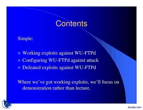 Wu Ftpd System Security Lecture Slides Docsity