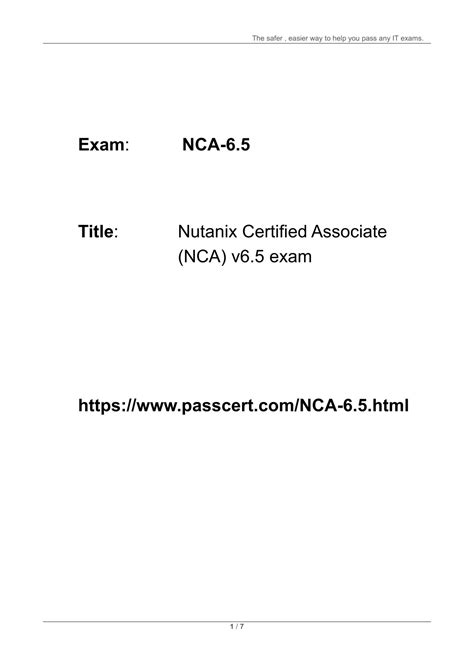 Ppt Nutanix Certified Associate Nca 65 Dumps Powerpoint Presentation Id11990460