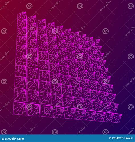 Wireframe Model Of Sound Proof Coverage Stock Vector Illustration Of Padding Mastering 106240722
