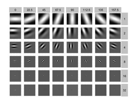 Examples Of Gabor Wavelets The Basis Used By The Encoding Model Is