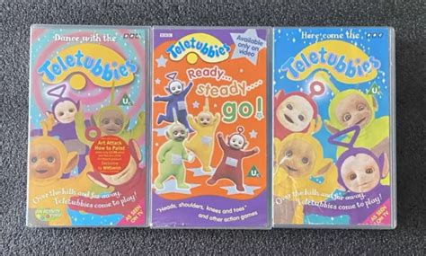 The Teletubbies Vintage Vhs Video Bundle X 3 Various Titles 4982