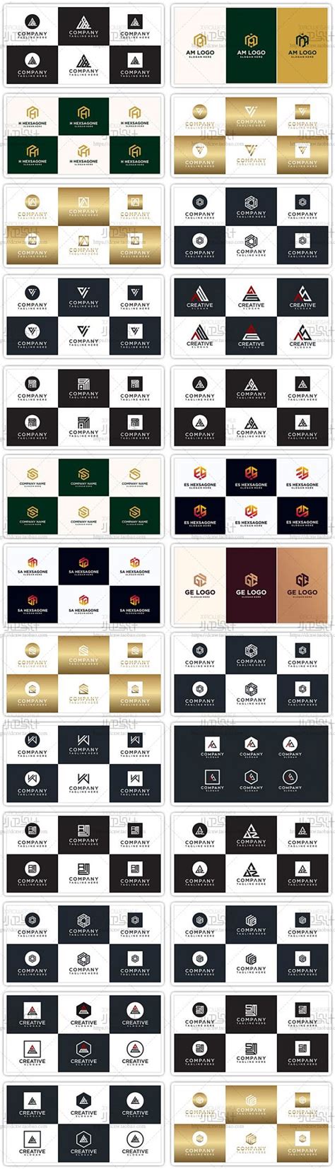 英文字母系列组合标志logo商标图标徽标店标头像平面设计素材ai图 淘宝网