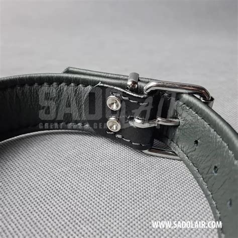 Leather Fetish Collar Carbon Black Sadolair