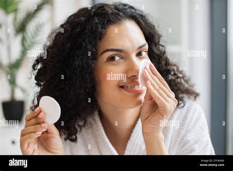 African Woman Removing Cosmetics From Nose Area Stock Photo Alamy