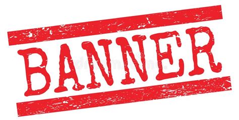 Banner Text On Red Lines Stamp Sign Stock Illustration Illustration