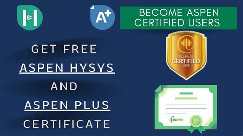 Get Free Aspen Plus And Aspen Hysys Certificate From Aspentech Youtube