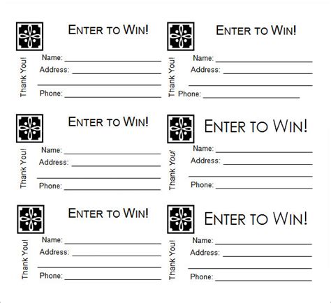 Door Prize Drawing Template At Explore Collection