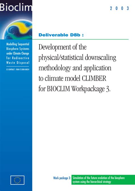 pdf development of the physical statistical downscaling methodology and application to climate