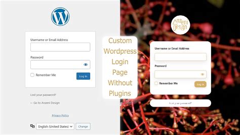 Wordpress Front End Login Page Anzeni Design