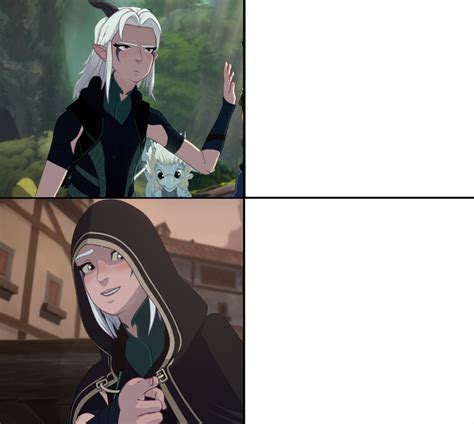 This Is A Meme Template Of Rayla The Moonshadow Elf From The Show The