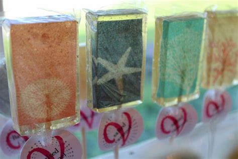 Ocean Coral Rectangle Lollipops Made To Order Vintage Confections