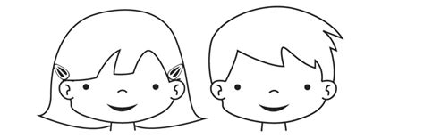 Cara NiÑo Y NiÑa Para Colorear Imagui