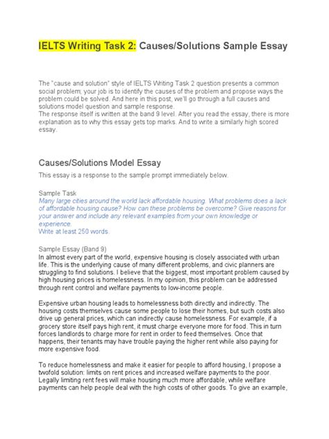 Ielts Writing Task 2 Essay Samples Pdf