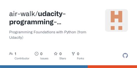 GitHub Air Walk Udacity Programming Foundations With Python