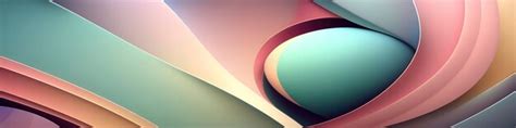 Premium Photo Panoramic Wallpaper With Dreamy Pastel Abstract Patterns