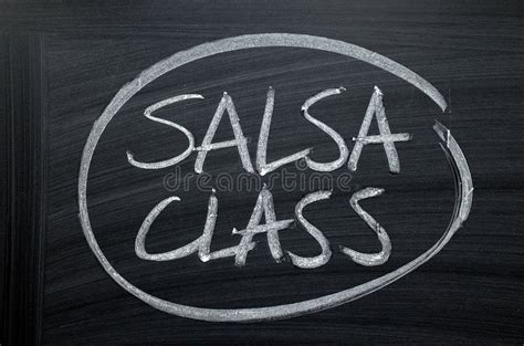 Salsa Class Blackboard Sign Stock Image Image Of Phrase Class 144111137