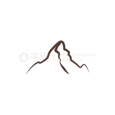 插图。免抠元素山图标设计模板矢量隔离插图。孤立的山图标设计模板矢量模板免费下载eps格式2000像素编号43522375 千图网