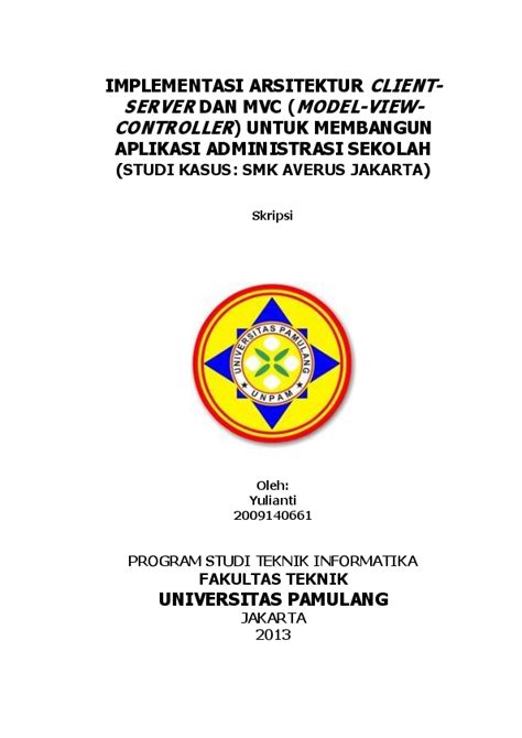 Pdf Implementasi Arsitektur Client Server Dan Mvc Model View Controller Untuk Membangun