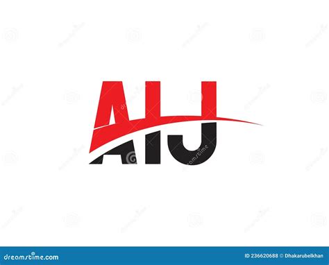 AIJ Letter Initial Logo Design Vector Illustration Stock Vector Illustration Of Black Line