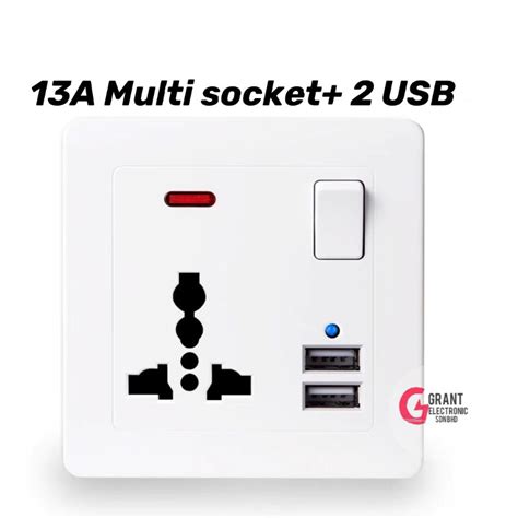 Usb Charging Socket 13a Socket Usb Type C Wall Socket Double Usb Port