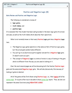 EET 310 Ch4 A Decoders Lecture Notes 4 EET 310 Chapter 4 Lesson