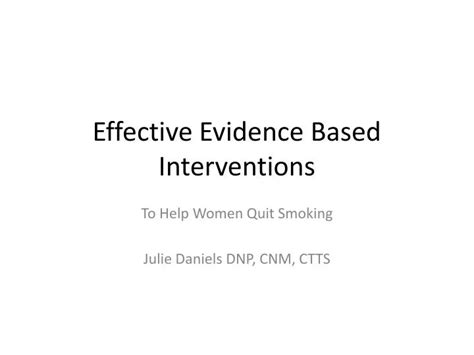 Ppt Effective Evidence Based Interventions Powerpoint Presentation