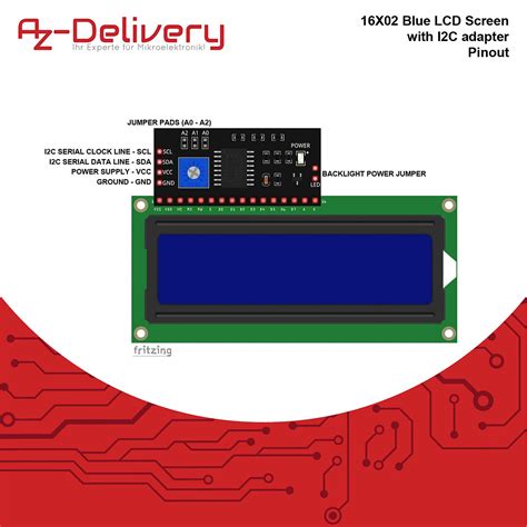 Mua Azdelivery Hd44780 16x2 Lcd Module Display Bundle With I2c Interface 2x16 Characters