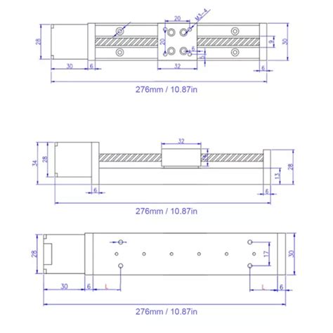 Linear Stage Actuator 200mm Stroke Linear Rail Guide Slide Actuator T6x1 Screw £42 13 Picclick Uk