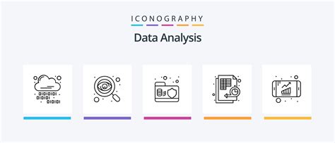 Data Analysis Line 5 Icon Pack Including Right Left Right Timeline