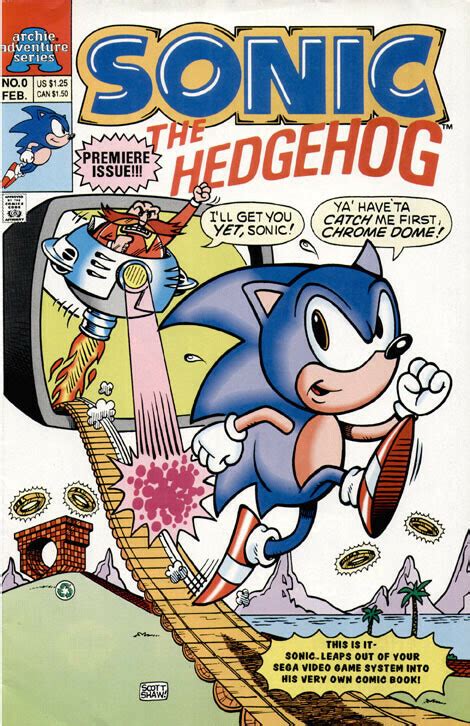 Archie Sonic Issue 0 Cover Artwork Sonic Comics Sonic Stadium