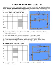 Series And Parallel Circuits Lab Schematic Diagrams