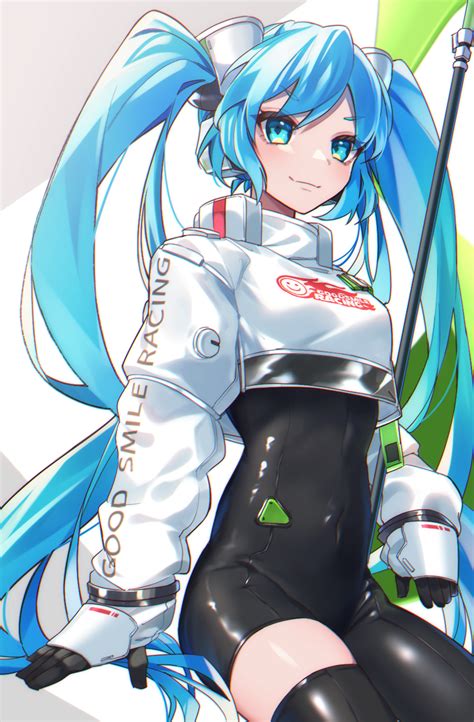 Hatsune Miku Racing Miku And Racing Miku Vocaloid And More Drawn By Soramame Pikuto Danbooru