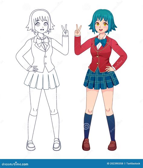 Cute Anime Girl Coloring Pages Full Body 2025